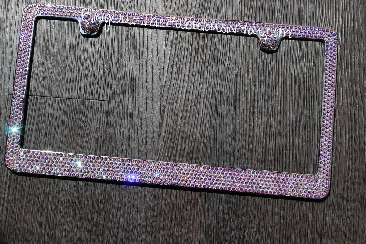 CF Signature License Plate Frame in Crystal AB (Color Effects Frame ...