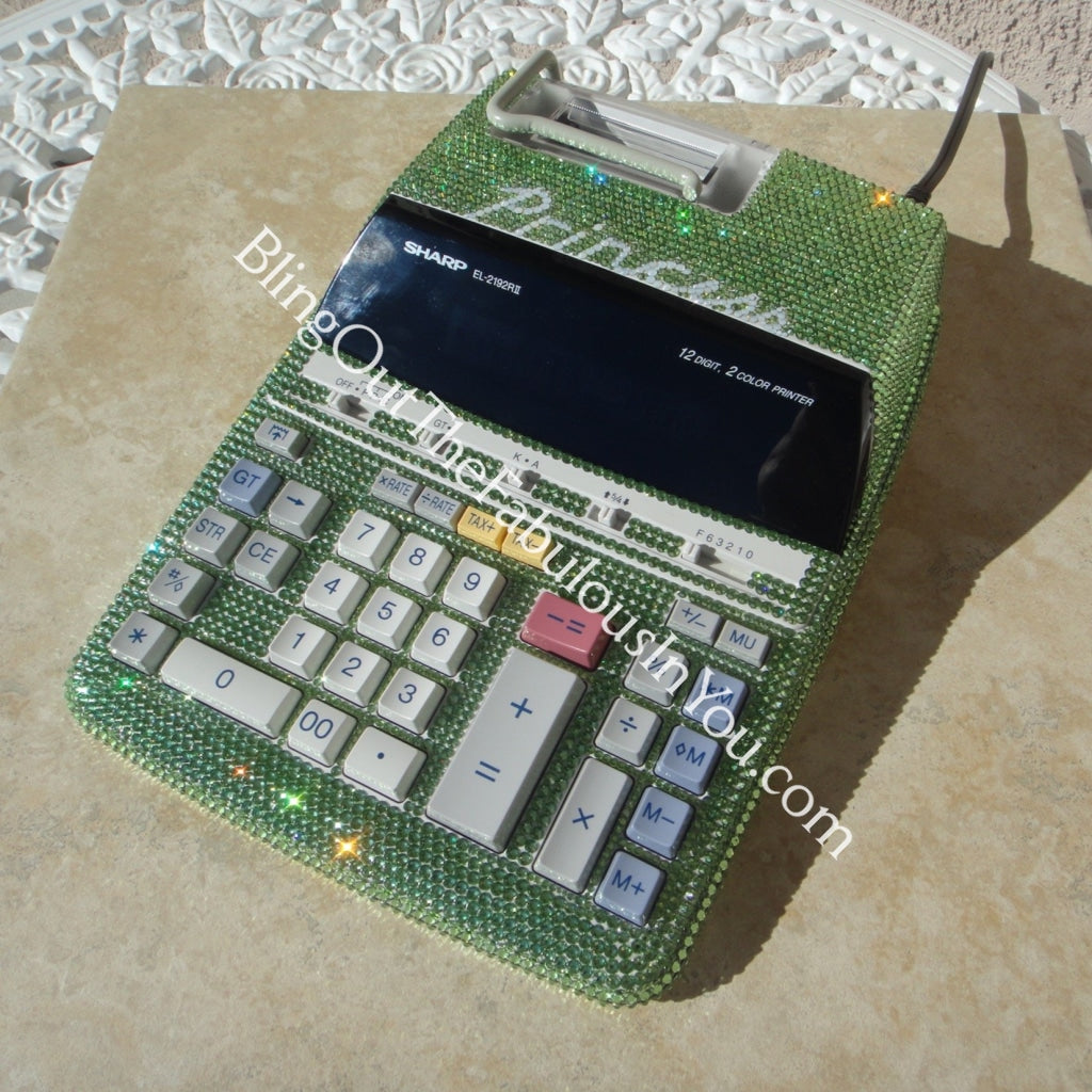 Custom Swarovski Desktop Calculator – crystalfetish